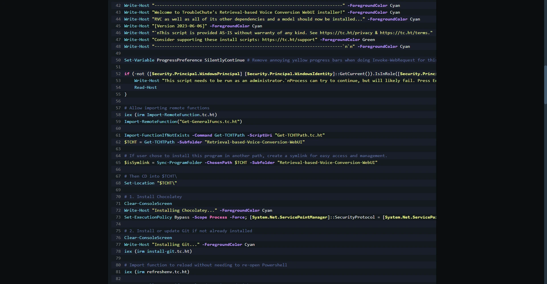 An AI installation script on tc.ht 2